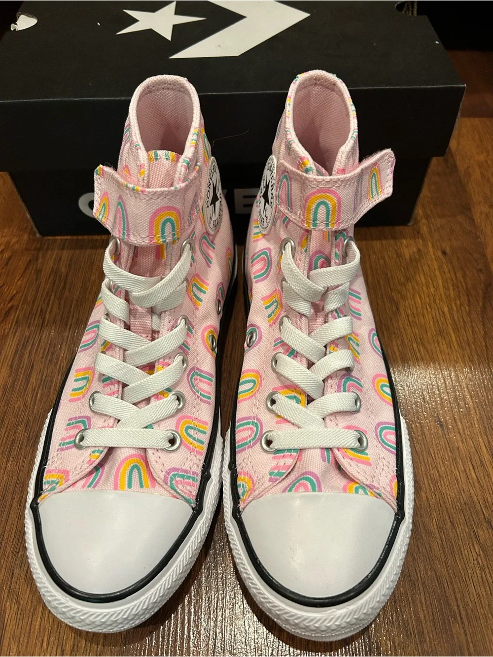 Converse | Shoes | New Chuck Taylor All Star Easyon Rainbows Pink Kids ...